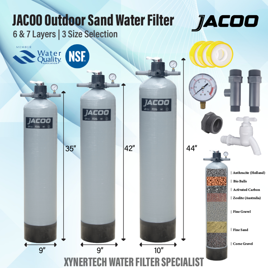 JACOO Outdoor Sand Water Filter 7 Layers with Bio Ceramic with Halal ...