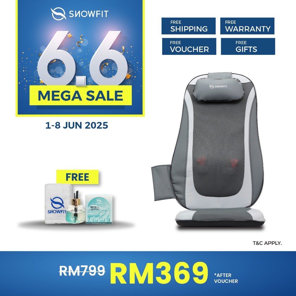 SNOWFIT MediBack Shiatsu Kneading Heating Back Massager | Shopee Malaysia