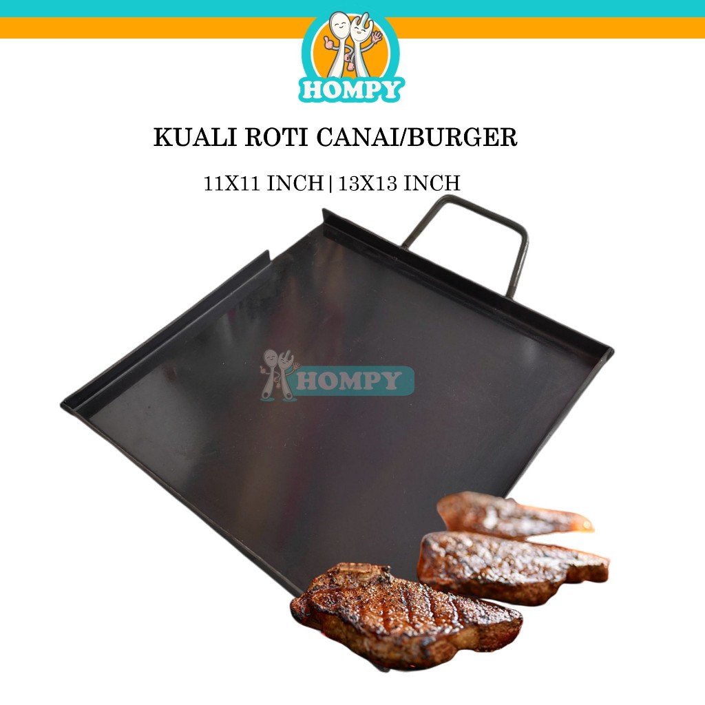 Square Hot Plate Pan / Thick Burger Pan/Kuali Segi Empat / Kuali Leper ...