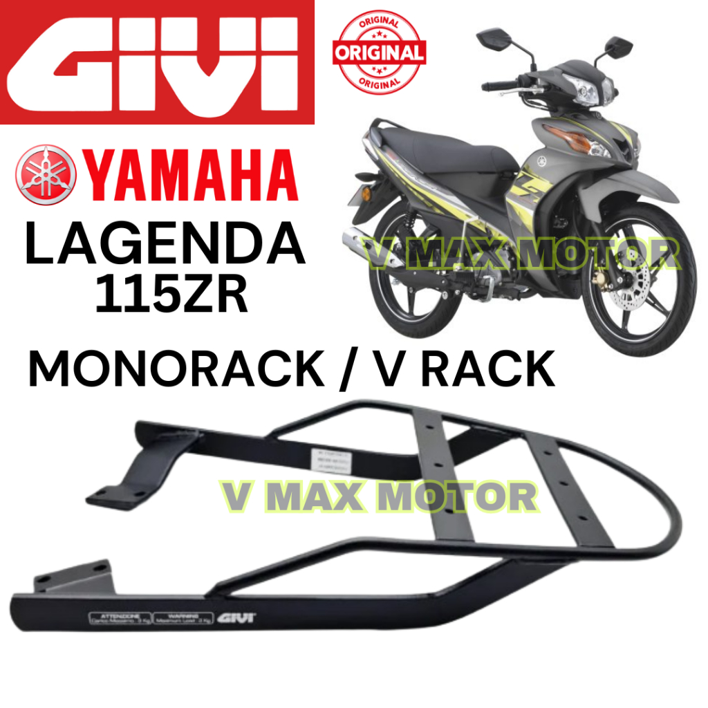 Yamaha Lagenda 115ZR Monorack 100% Original GIVI V RACK / Box Kaki ...