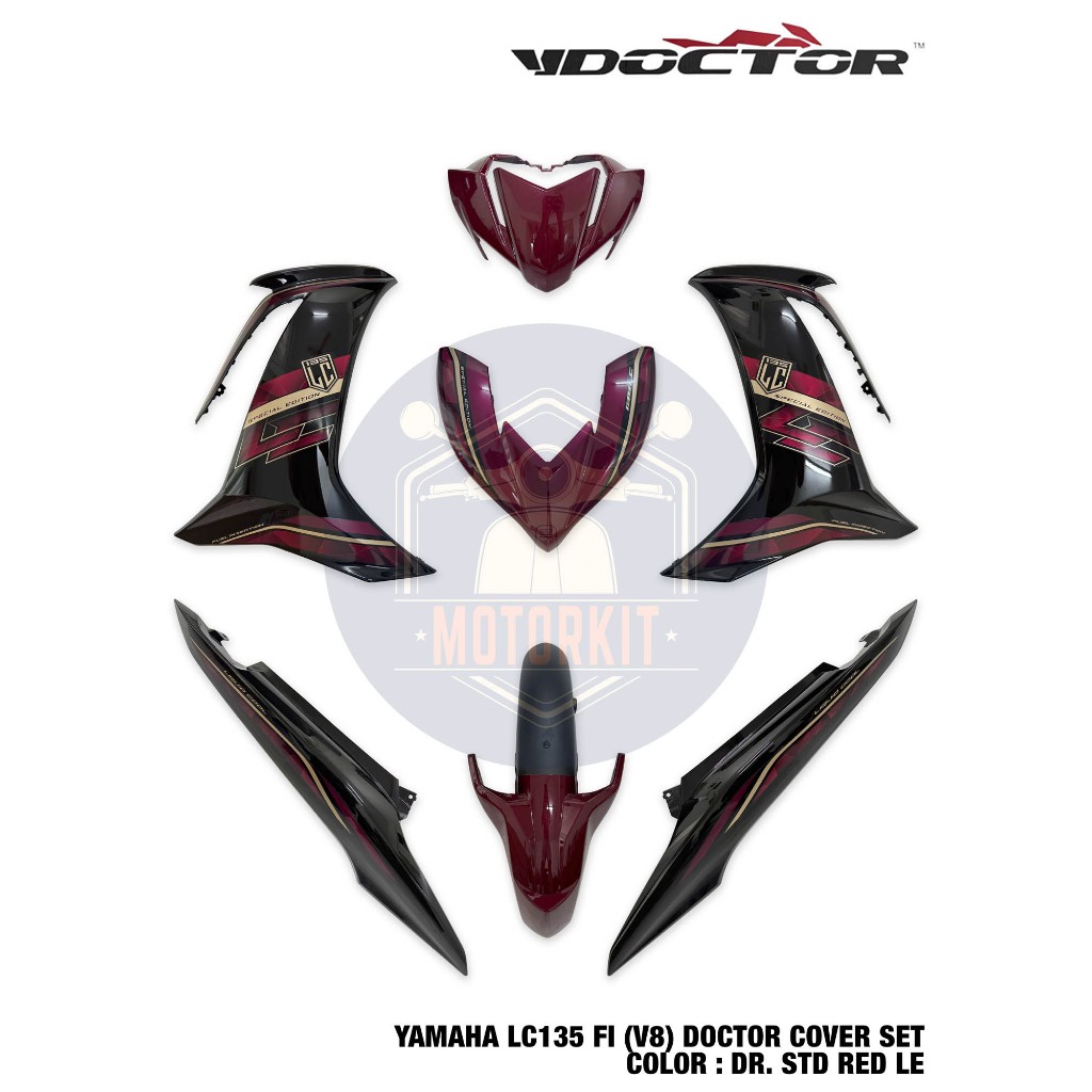 YAMAHA LC V8 LC135 FI 135LC SPECIAL CUSTOM COLOR BARU BODY COVER SET ...