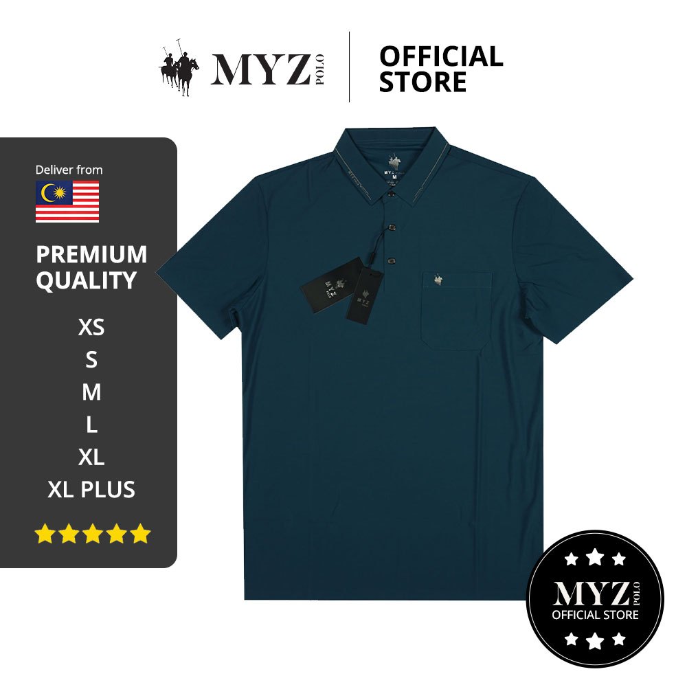 MYZ POLO Premium Classy Plain Logo Pocket Polo T- Shirt (CODE20031 ...