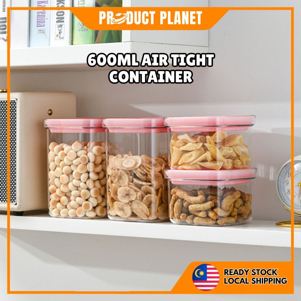 [𝐏𝐏] Airtight Container/Bekas Simpanan Makanan 600ML – Kedap Udara ...