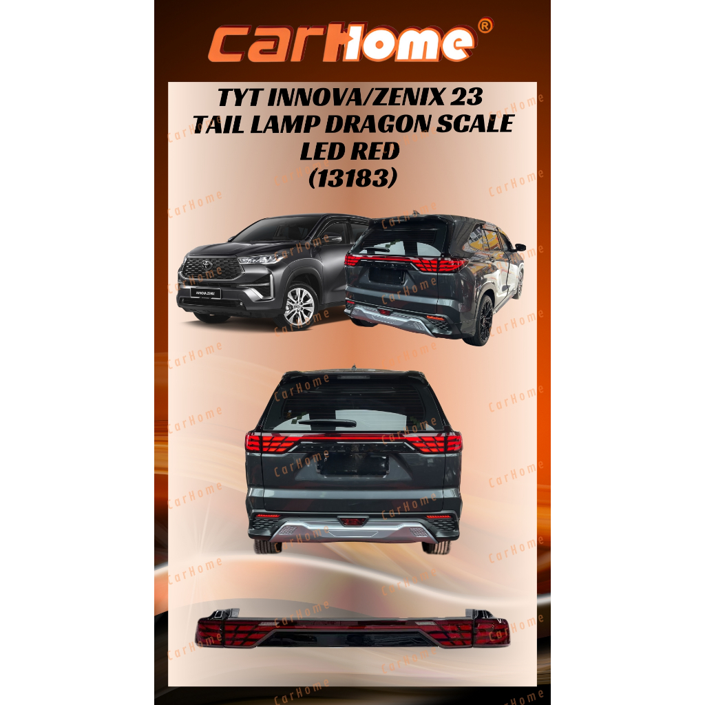 TOYOTA INNOVA ZENIX 23 TAIL LAMP DRAGON SCALE LED RED TAIL LAMP ...