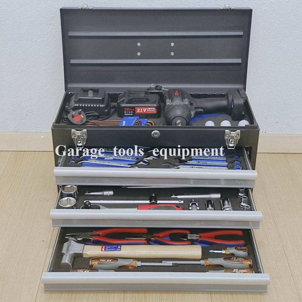 SB × XR Tools Professional Tool Set With Cordless Impact Wrench | Box ...