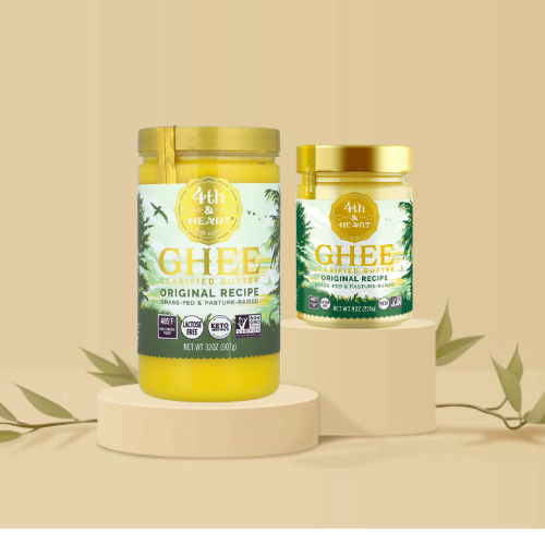4th & Heart, Ghee Clarified Butter, Grass-Fed, Original Recipe, 9 oz ...