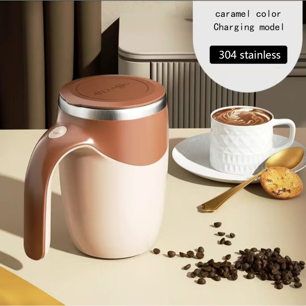 Rechargeable Magnetic Auto Stirring Mug With Lid Self Stir Coffee Cup ...