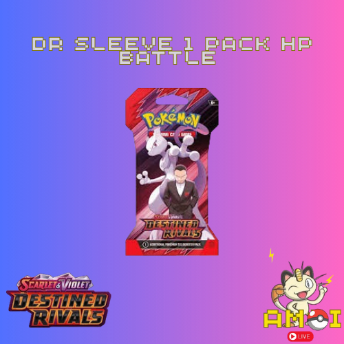 Pokémon TCG:(Live Rip) Destined Rivals Sleeve 1 Pack Hp Battle (144slot ...