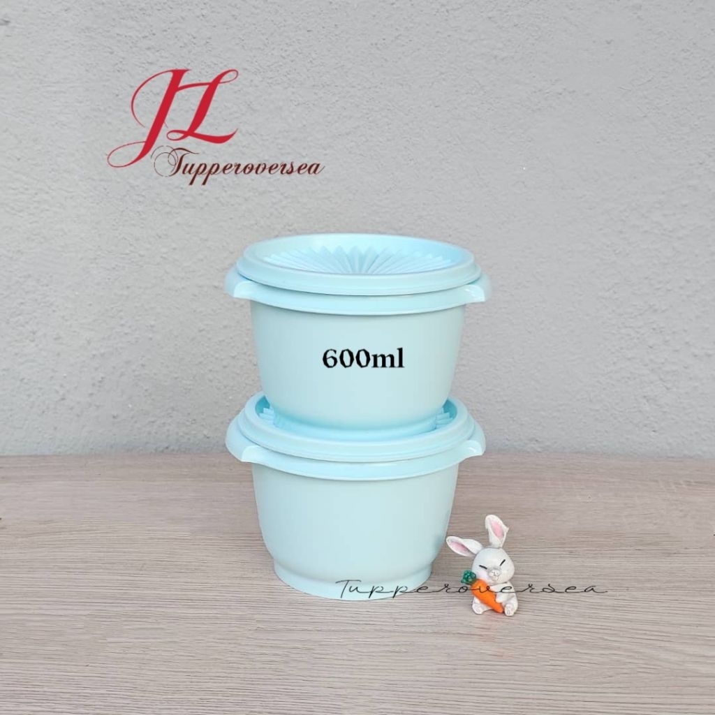 Tupperware Servalier Bowl 600ml (2 PCS) - Light Blue | Shopee Malaysia