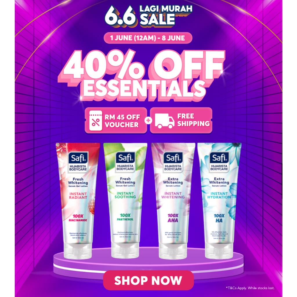 SAFI Hijabista Bodycare Serum Lotion Body Moisturiser 180ml | Soothing ...