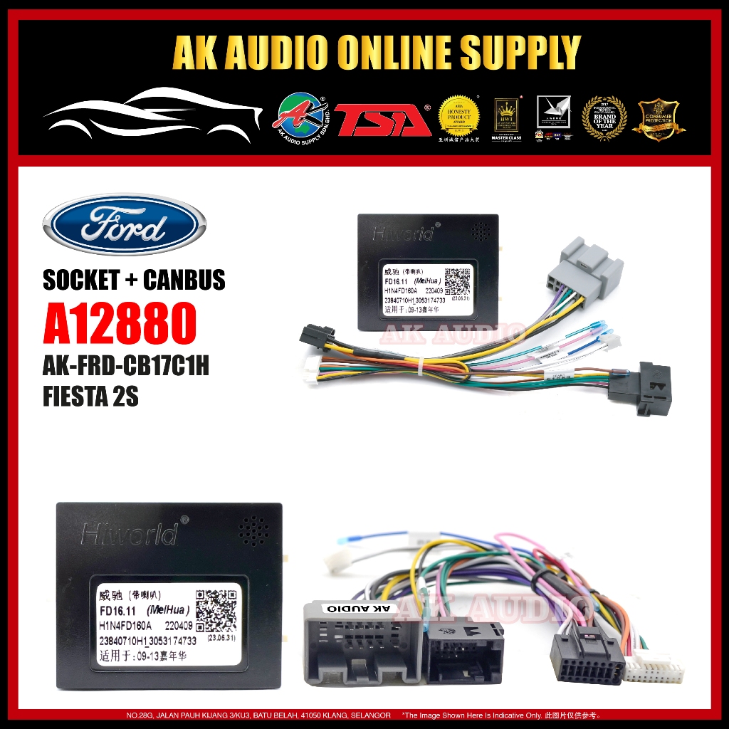 Ford Fiesta Car Stereo Power Harness Socket With Canbus For Android ...