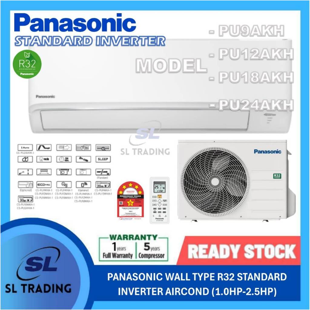[INSTALLATION] PANASONIC PU SERIES (STANDARD INVERTER) R32 AIRCOND (1 ...