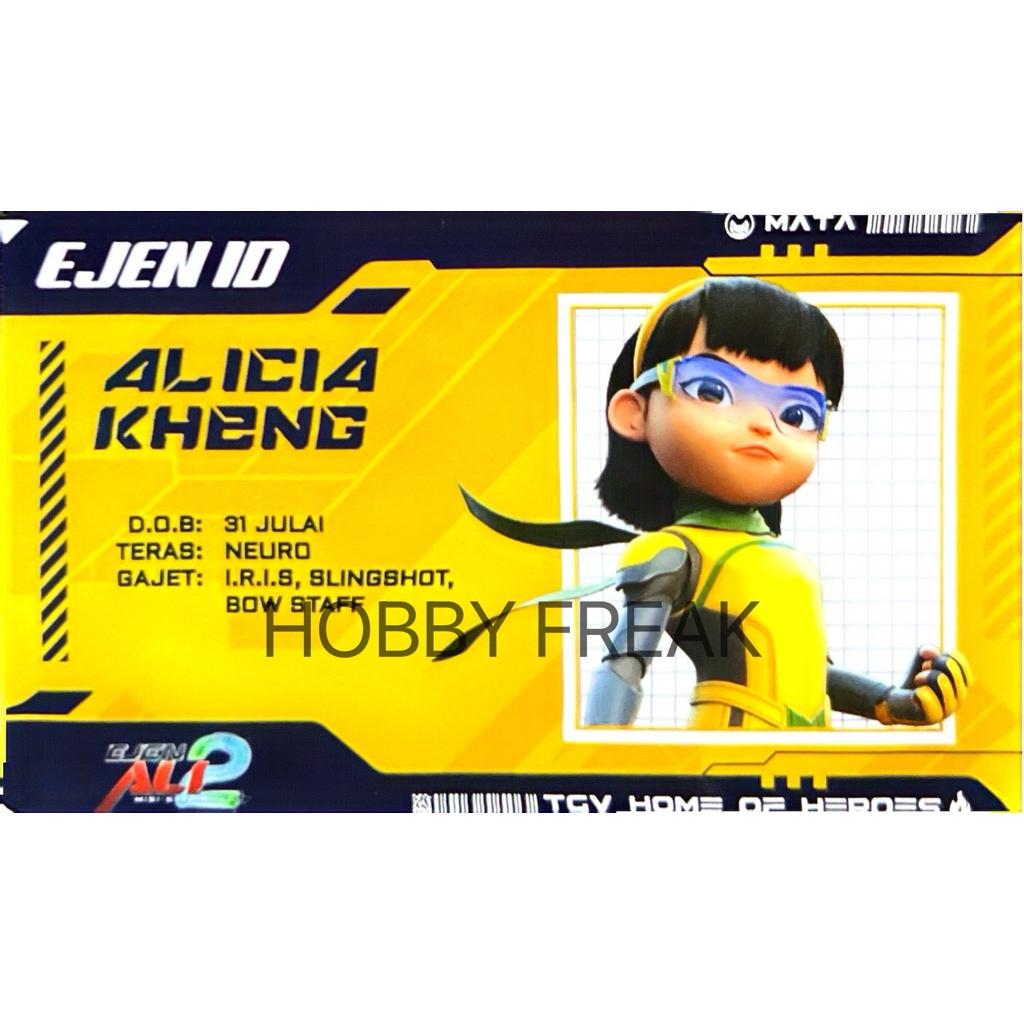 (100% ORIGINAL) KAD EJEN ALI ALICIA SATRIA EJEN ID TGV EJEN ALI THE ...