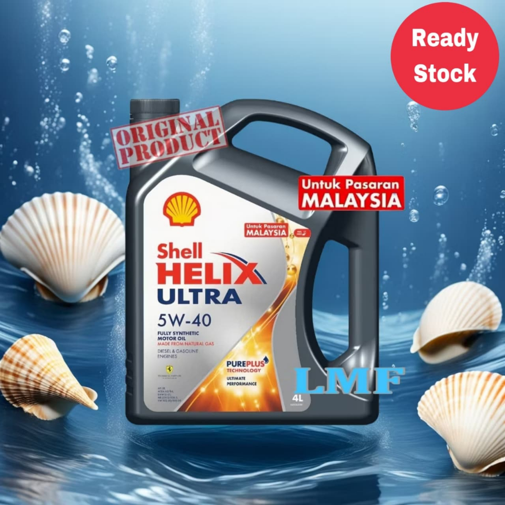Original PM Shell Helix Ultra 5W40 Fully Synthetic Engine Oil (4 Liter ...