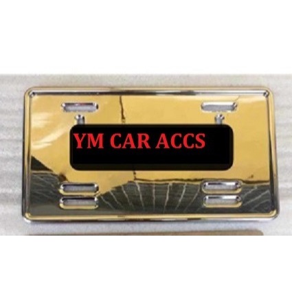 QUALITY CHROME UNIVERSAL SQUARE CAR NUMBER PLATE HOLDER 13" X 8" INCH ...