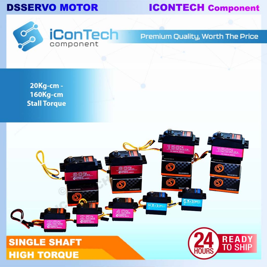DSSERVO WATERPROOF DIGITAL SERVO MOTOR 20KG 25KG 40KG 60KG 80KG 160KG ...
