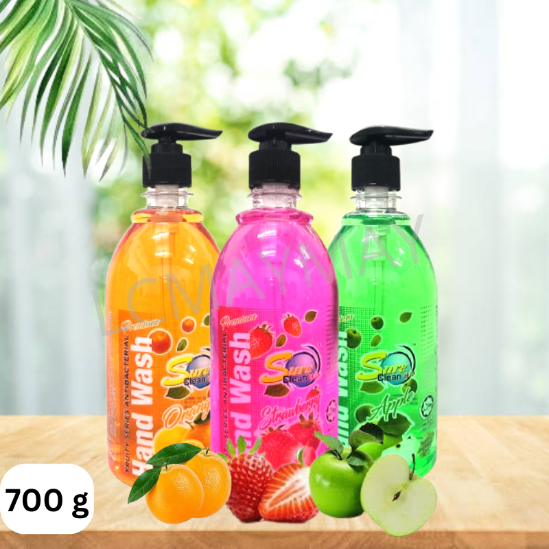 SURE CLEAN PREMIUM Antibacterial Hand Wash 700g (Strawberry,/Green ...