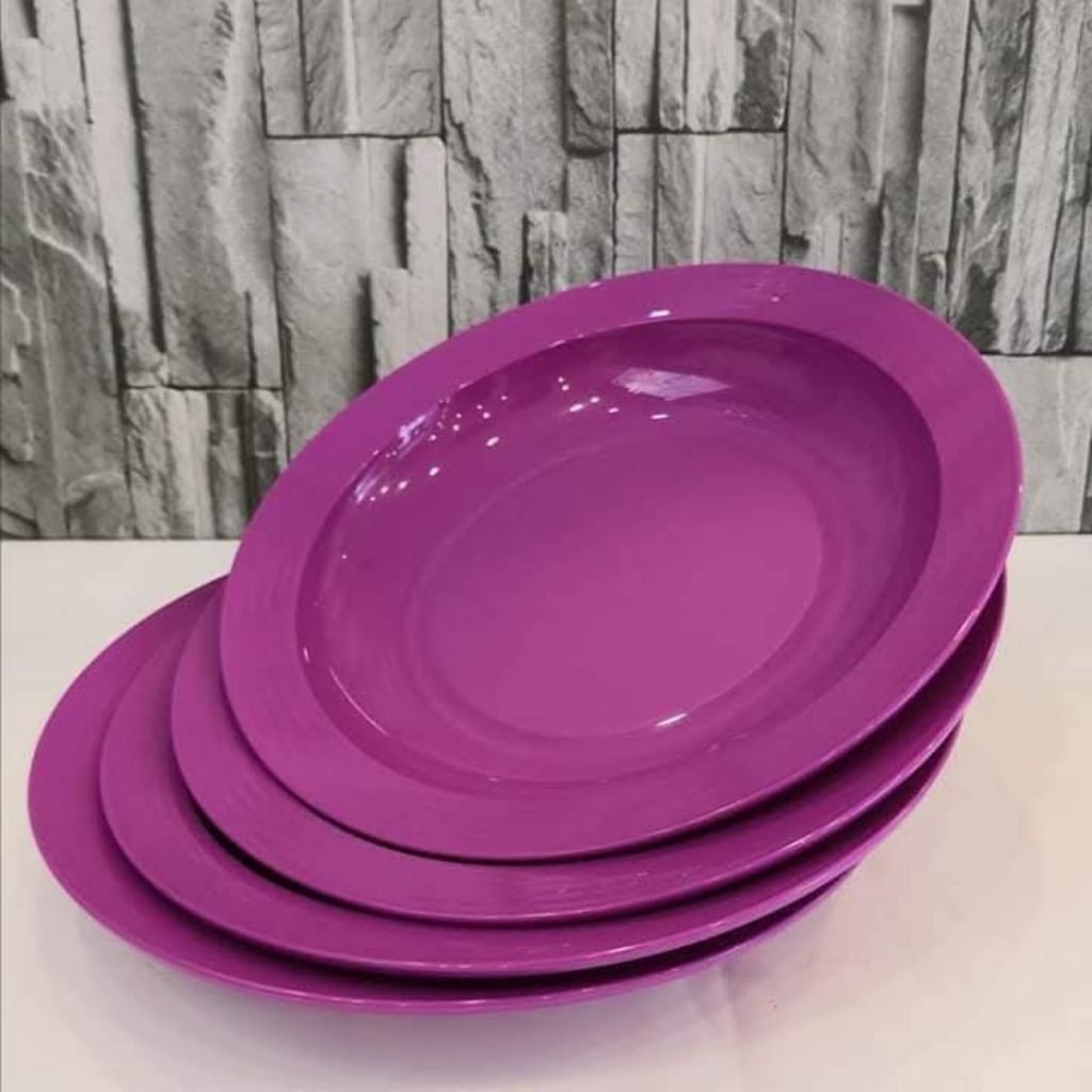 Large Deep Plate 4 pcs Tupperware Pinggan Tupperware | Shopee Malaysia