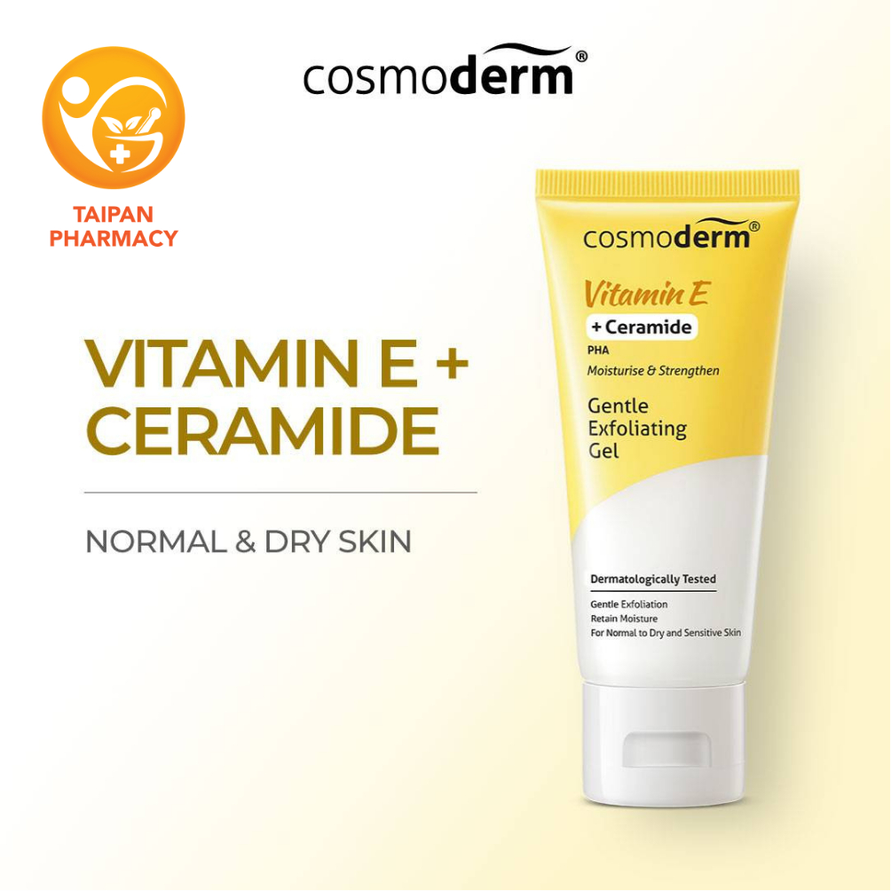 Cosmoderm® Vitamin E + Ceramide Gentle Exfoliating Gel (50ml) | Shopee ...