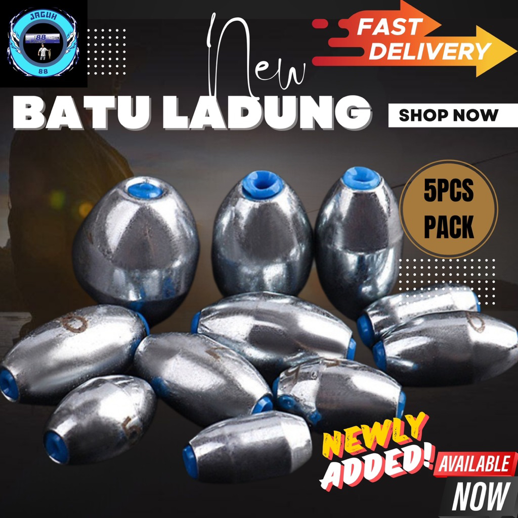 【5PCS Pack】Oval Fishing Lead Sinkers Carbon Steel Alloy with Plastic ...