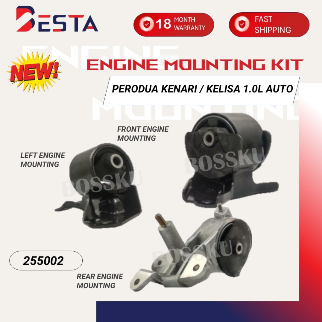 NEW!! BESTA BRAND ENGINE MOUNTING 1 SET 3PCS - 255002 PERODUA KENARI ...