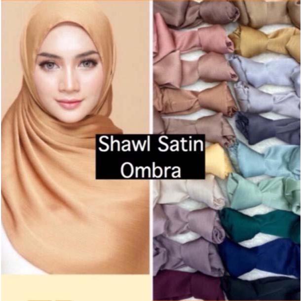 Tudung Shawl Satin Muna Ombra By [Lieya Collection] 1.8M.. | Shopee Malaysia