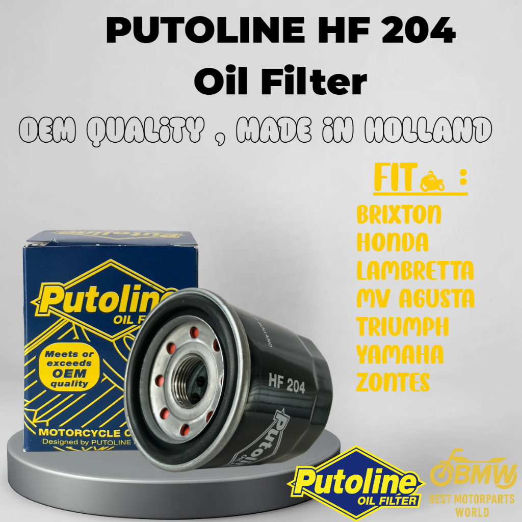 Putoline HF204 Motorcycle Oil Filter for Honda CBR / Africa Twin ...