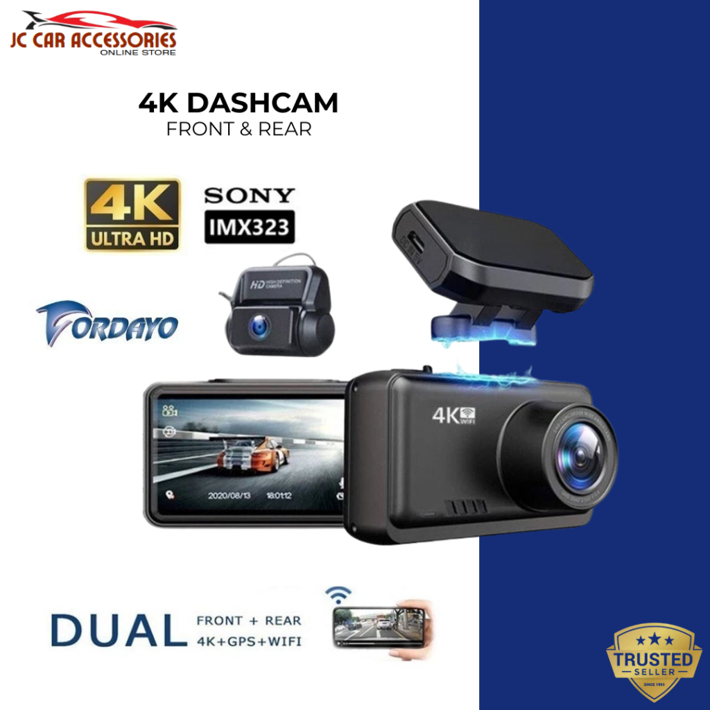 Fordayo Car Dashcam 4K 3840 X 2160P Car Dash Cams DVR Camera Recorder ...