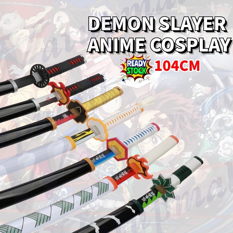 COD-Demon Slayer Anime Katana 104cm Wooden Sword Cosplay Weapon Props ...