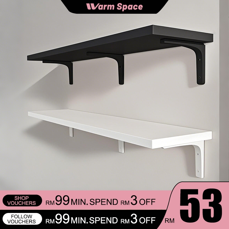 Floating Wall Shelf DIY Wall Rack 120cm Rak Buku Home Book Rack Display ...
