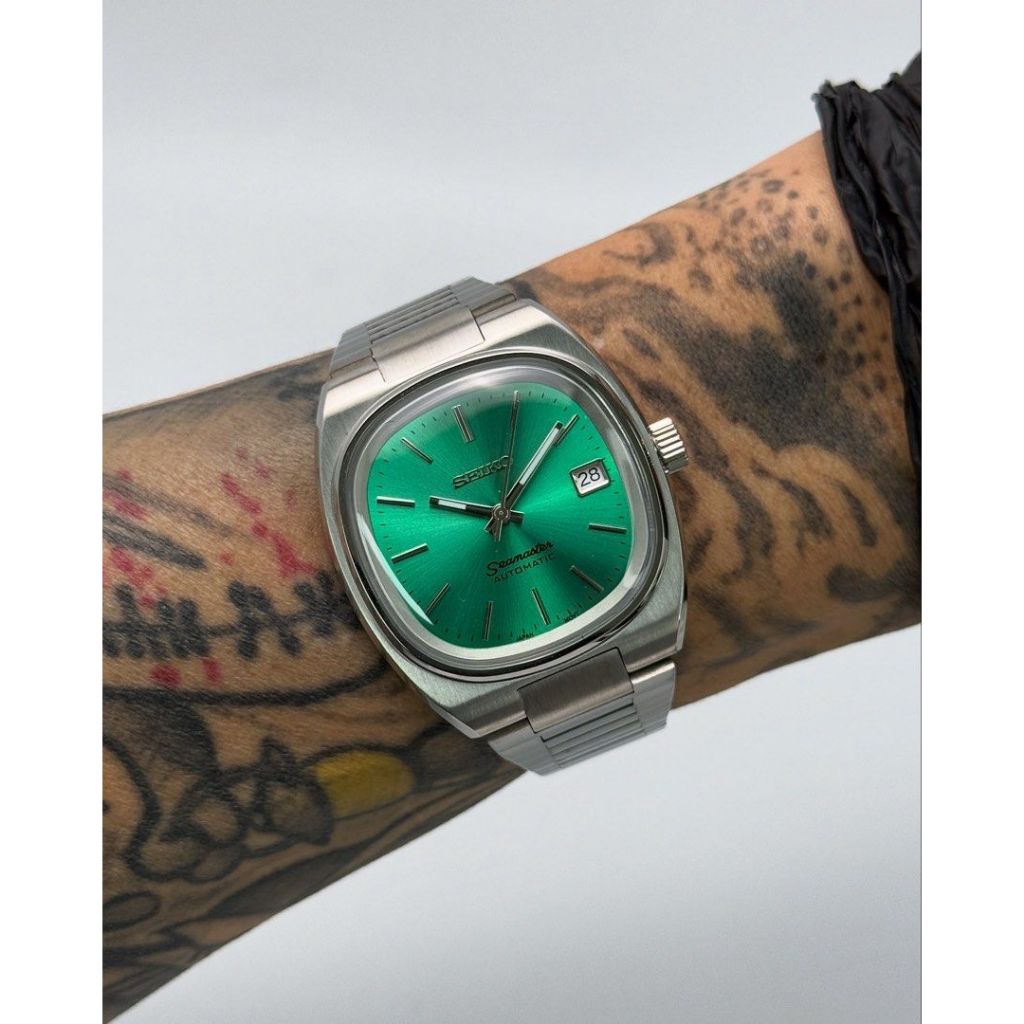 【Custom Seiko Mod 38mm Sunburst Green Seamaster TV】 Custom Seiko Mod ...