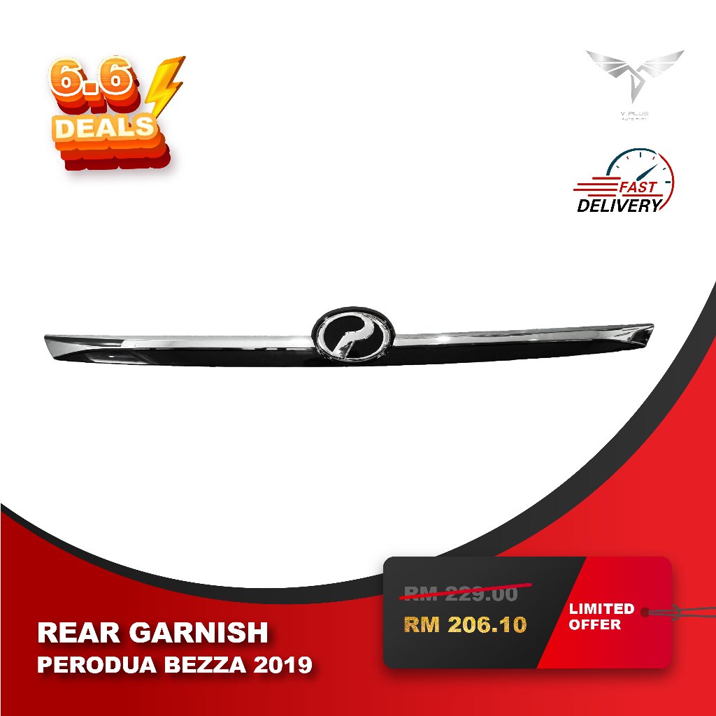 PERODUA BEZZA 2019 REAR GARNISH WITH LOGO BEZZA BARU REAR BUMPER ...