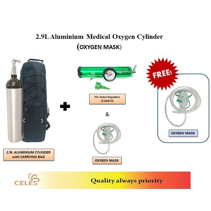 2.9L Aluminium Medical Oxygen Cylinder [Full Set] | Shopee Malaysia