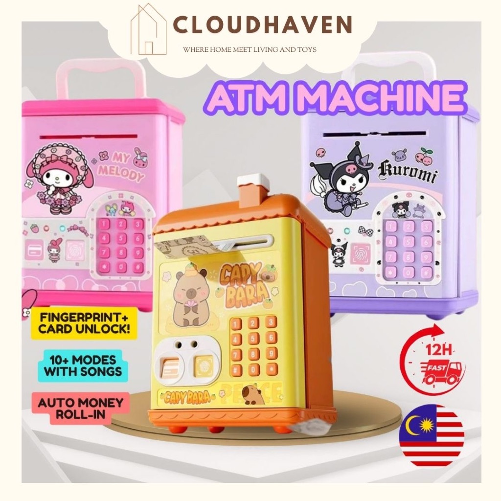 Tabung Duit Digital Kids Money Saving Box Piggy Bank ATM Password ...