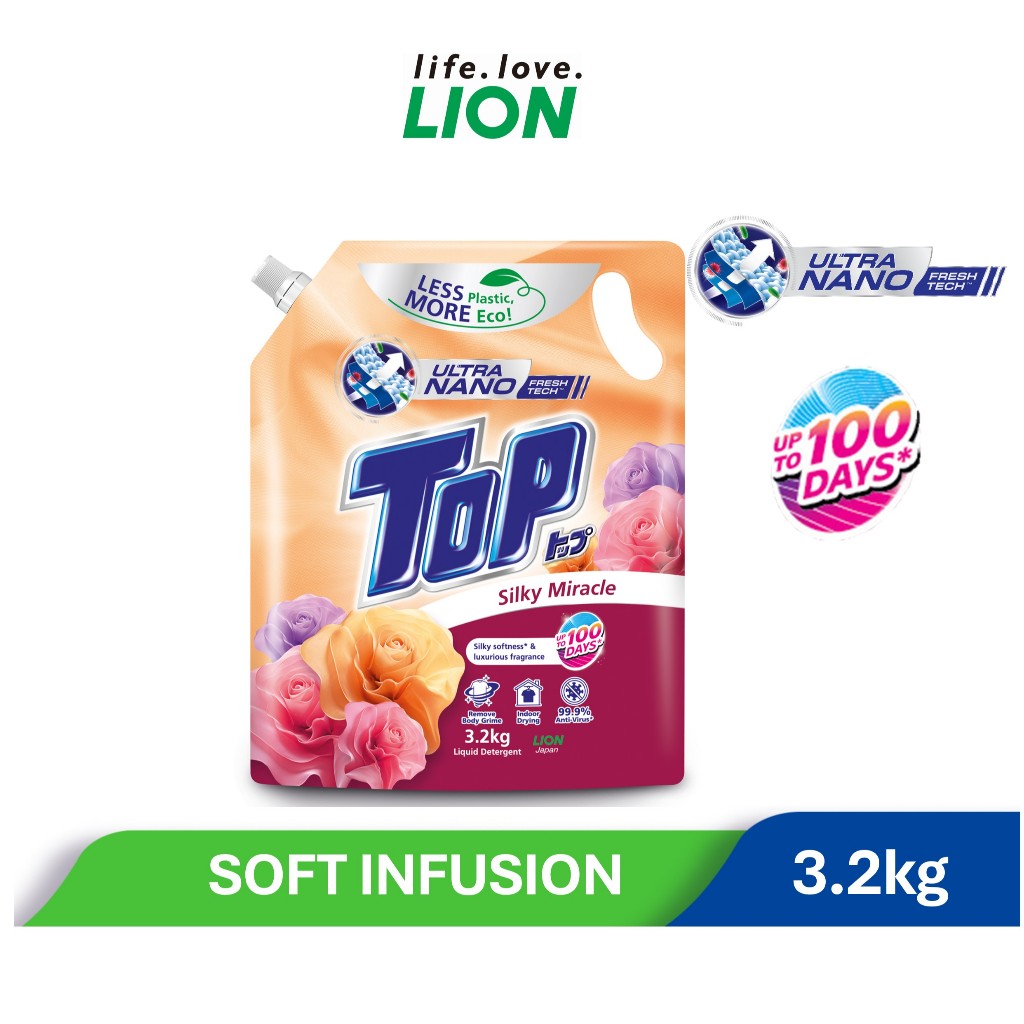 TOP Ultra Nano Fresh Tech Laundry Detergent (3.2kg) - Silky Miracle ...