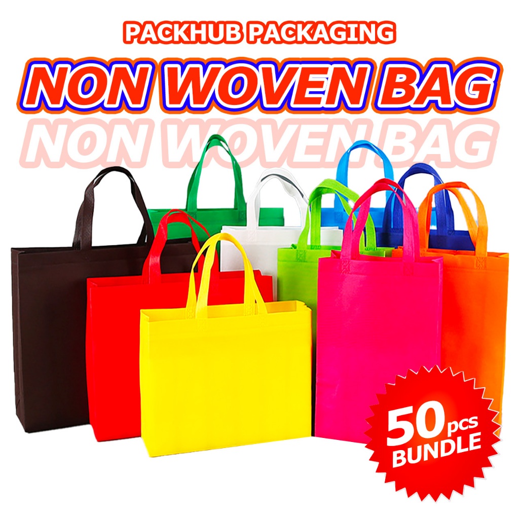 50Pcs A3 A4 Non Woven Bag Eco Bag Beg Kain Tote Beg Goodies Bag Gift ...
