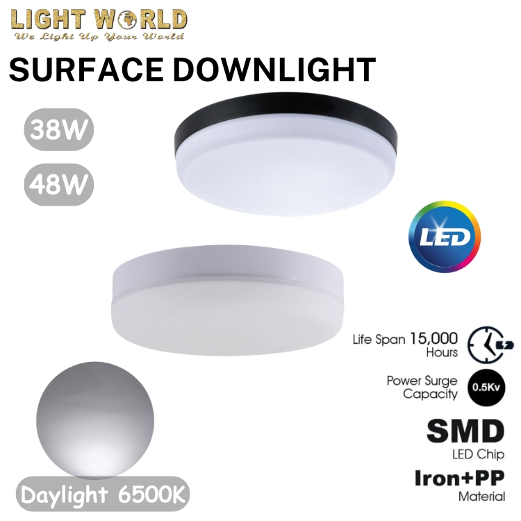 Surface Downlight 38W 48W Black / White Casing Surface Downlight LED ...