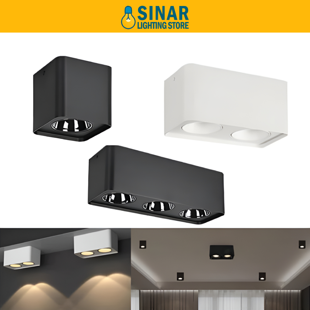 Surface Mounted Tin Square 3.5 inch LED Downlight Eyeball Casing With ...