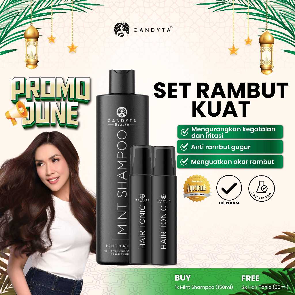 CANDYTA HQ SET RAMBUT KUAT GUGUR BERKELEMUMUR Ratu Eira Syazira Rambut Kering Rambut Rosak ...