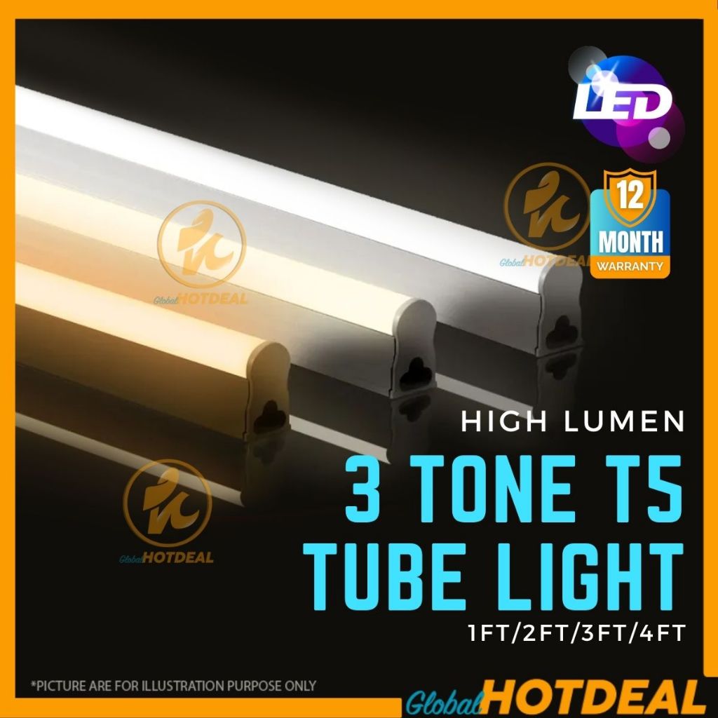 3 TONE LED T5 Tube Light Ceiling Wall Lighting Lampu Siling Celling ...