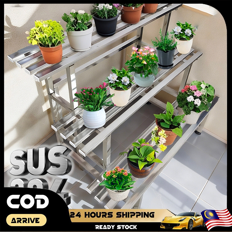 304 Stainless Steel Flower Rack Flower Stand Garden Plant Stand Rack ...