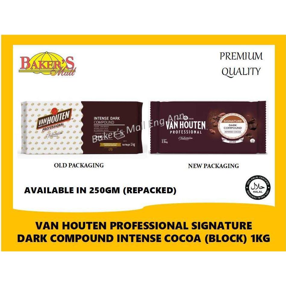 Van Houten Professional Intense Dark Compound Block 200gm & 1kg ...