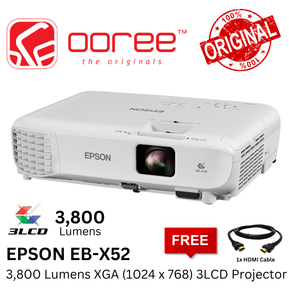 EPSON EB-X52 X52 / EB-X51 X51 PROJECTOR 3800 LUMENS 3LCD XGA (1024x768 ...