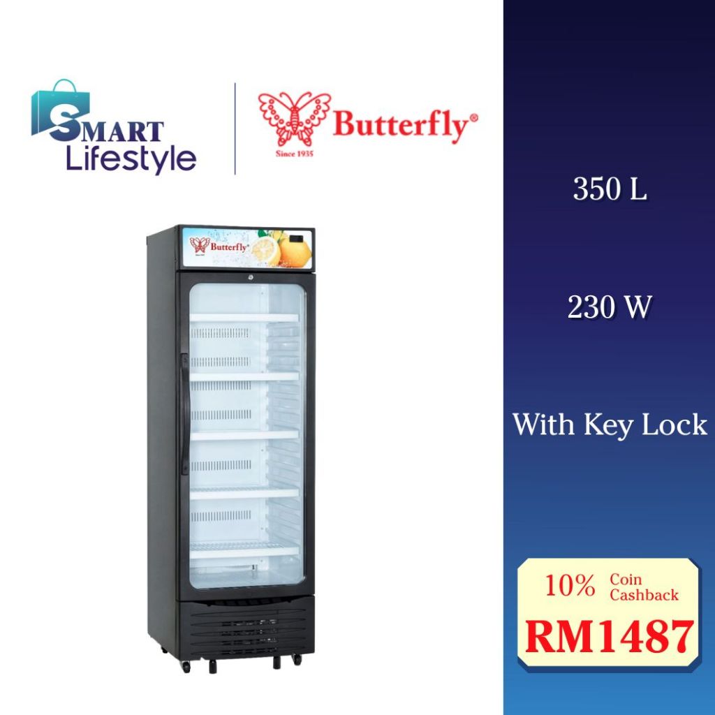 Butterfly Showcase Chiller 350L BUF-389SC | Shopee Malaysia