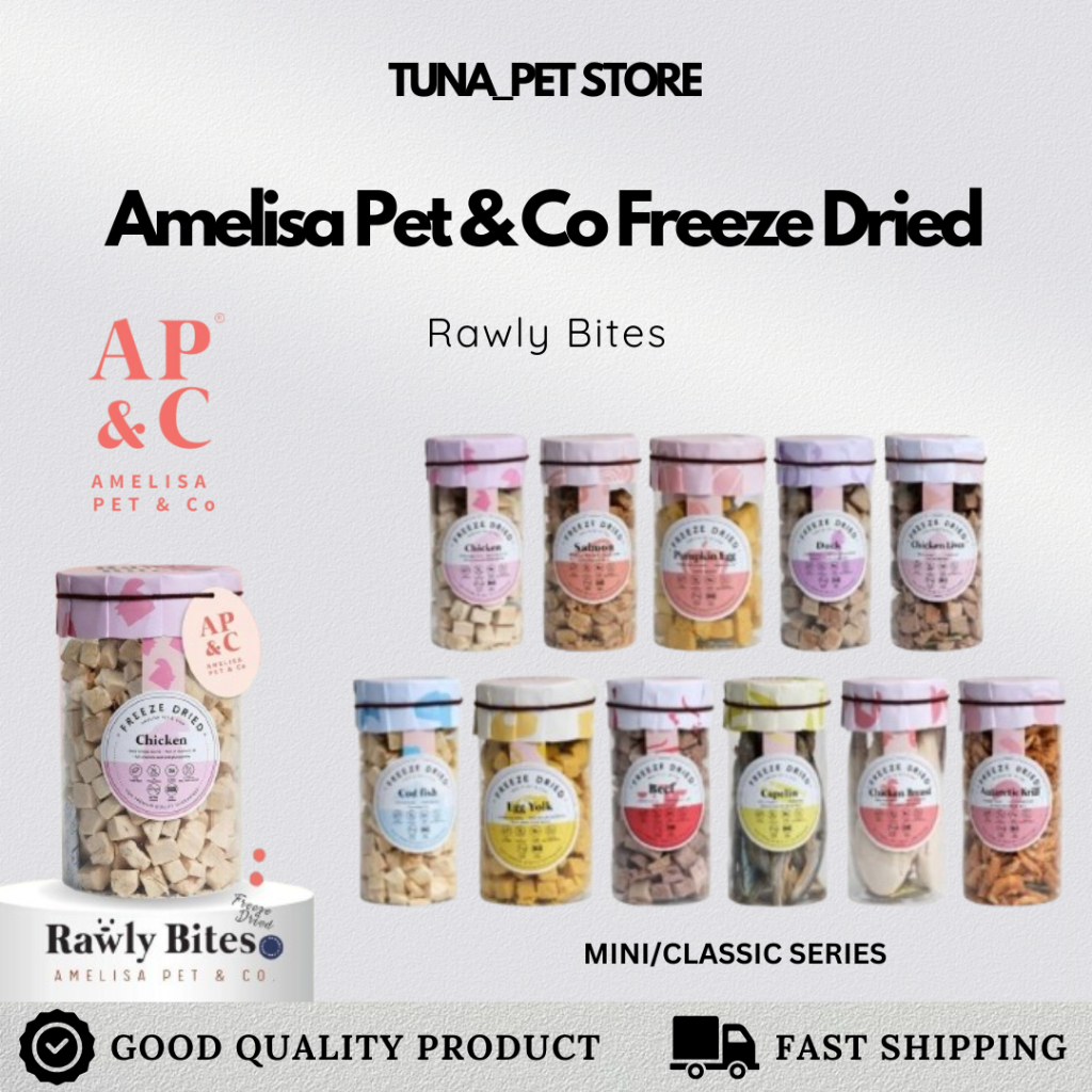AMELISA PET & CO. RAWLY BITES FREEZE DRIED PET TREAT (CLASSIC & MINI ...