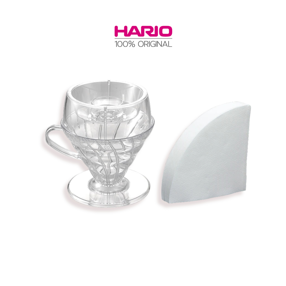 HARIO V60 Drip - Assist Set (Drip Assist , 02 Plastic Dripper, 02 Paper ...