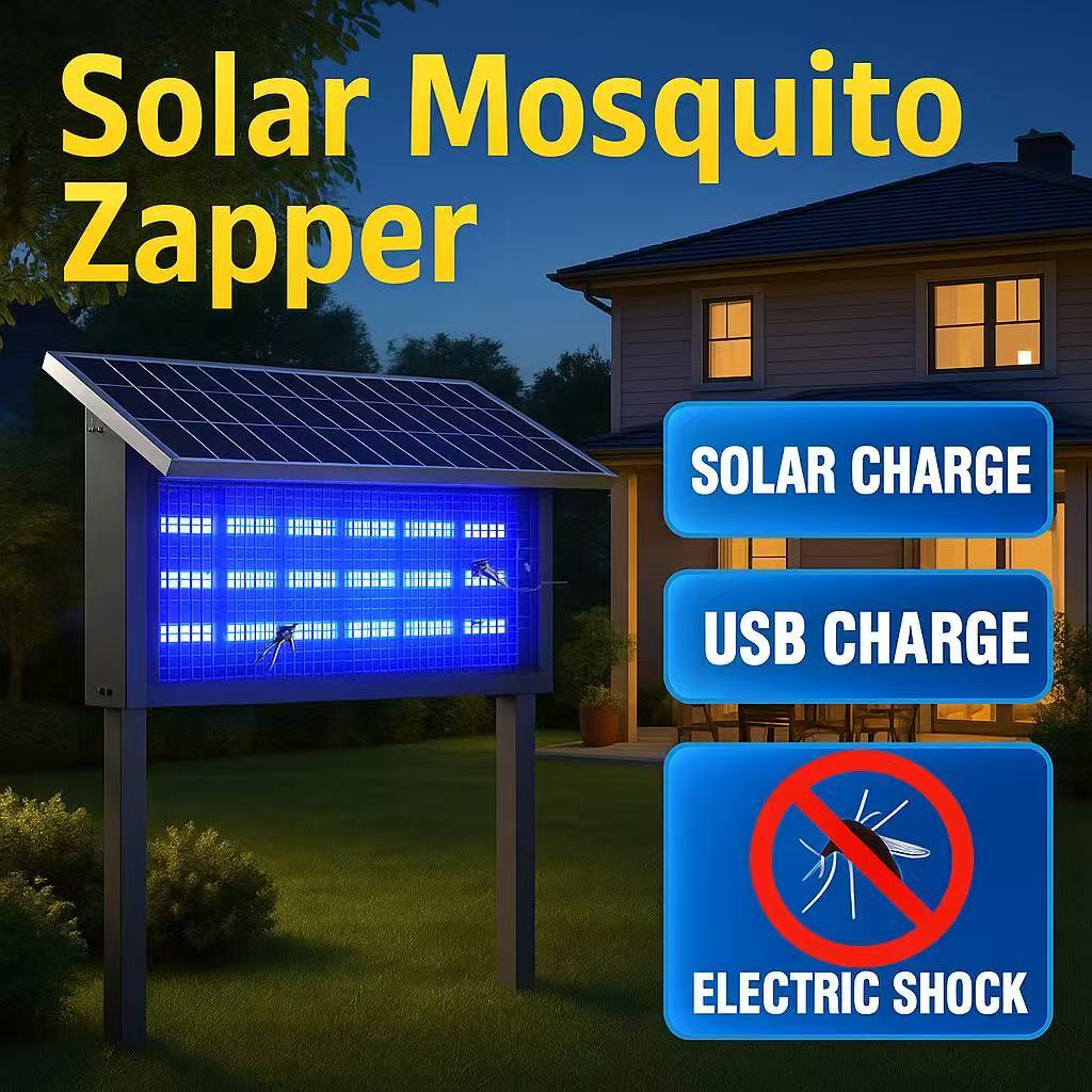 SolarTiger Solar Mosquito Killer Pest Control Electric Zapper LED ...