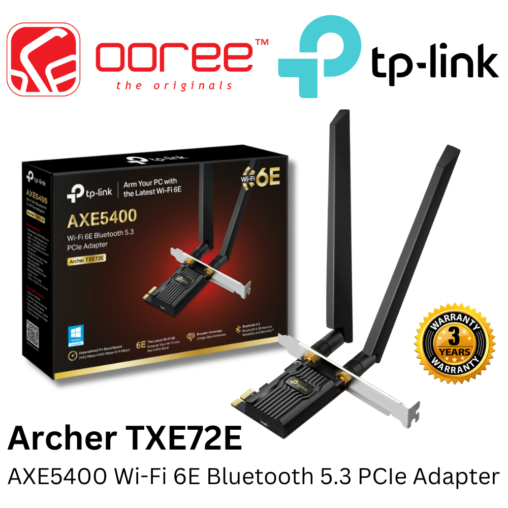 TP-LINK ARCHER TXE72E / ARCHER TXE75E AXE5400 WI-FI 6E BLUETOOTH 5.3 ...