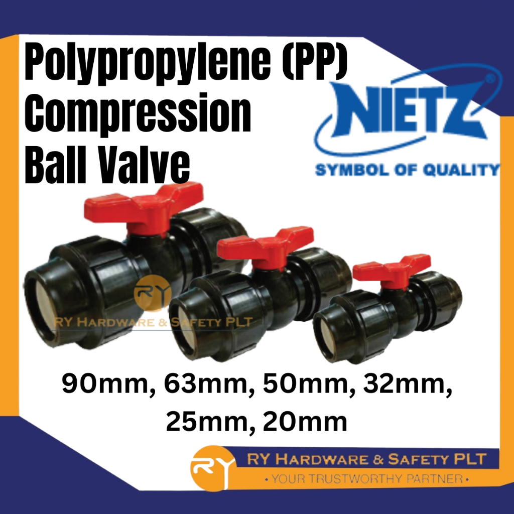 [NIETZ - 63mm, 90mm] Big Size PP Polypropylene Compression Compact Ball ...
