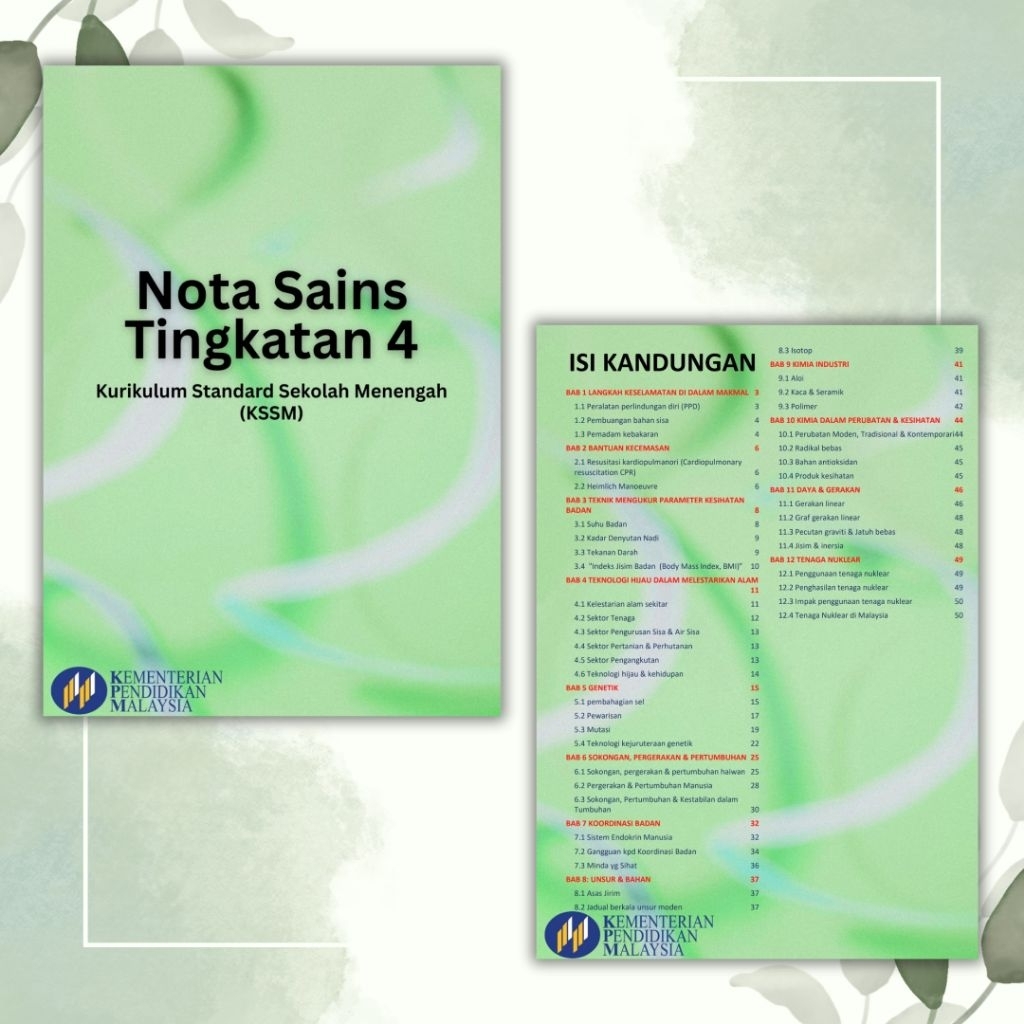 NOTA LENGKAP SAINS (SCIENCE) SPM TINGKATAN 4 & 5 (2025) | Shopee Malaysia